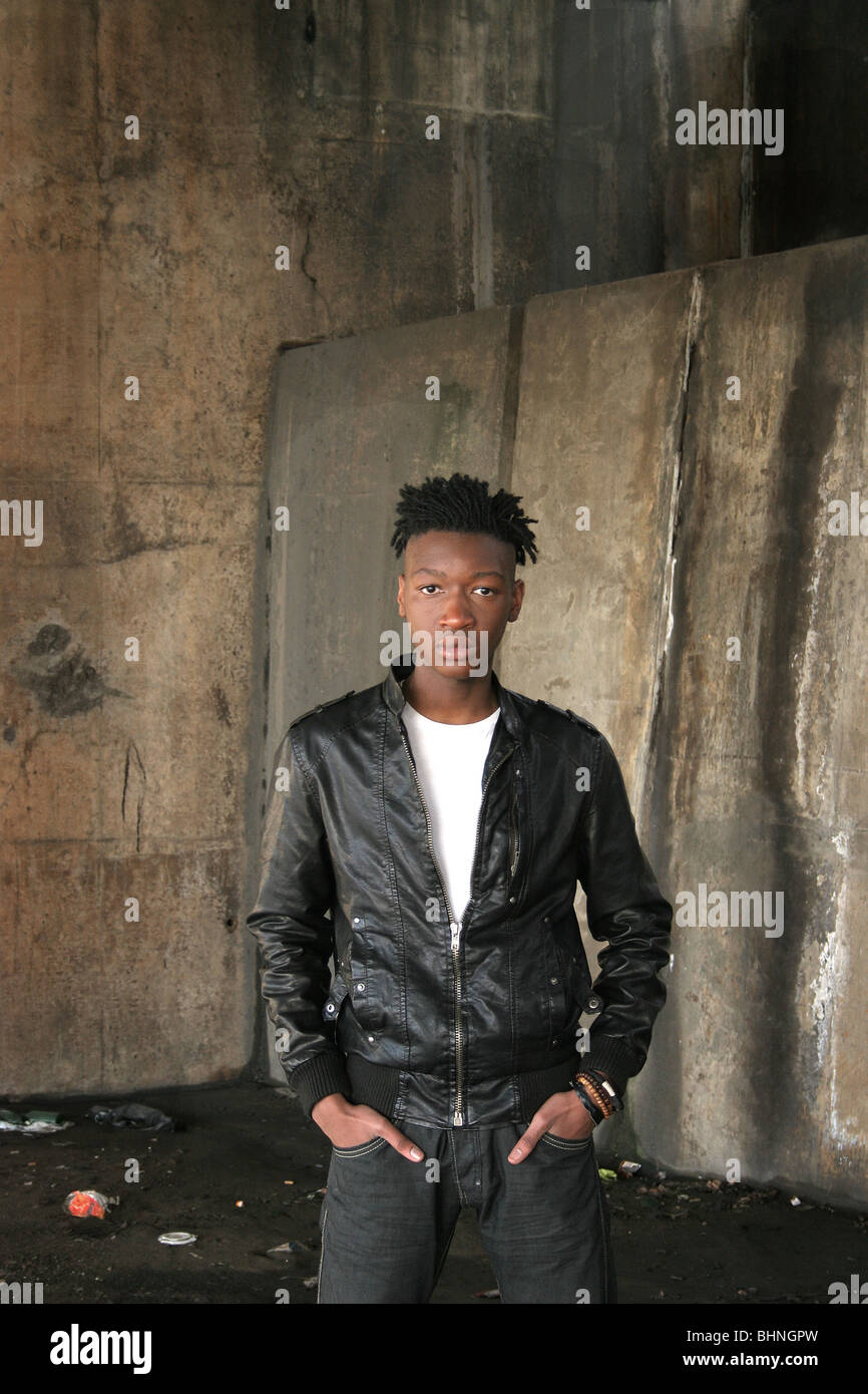 Young Male model on photoshoot near Clydeside, Glasgow Stock Photo - Alamy