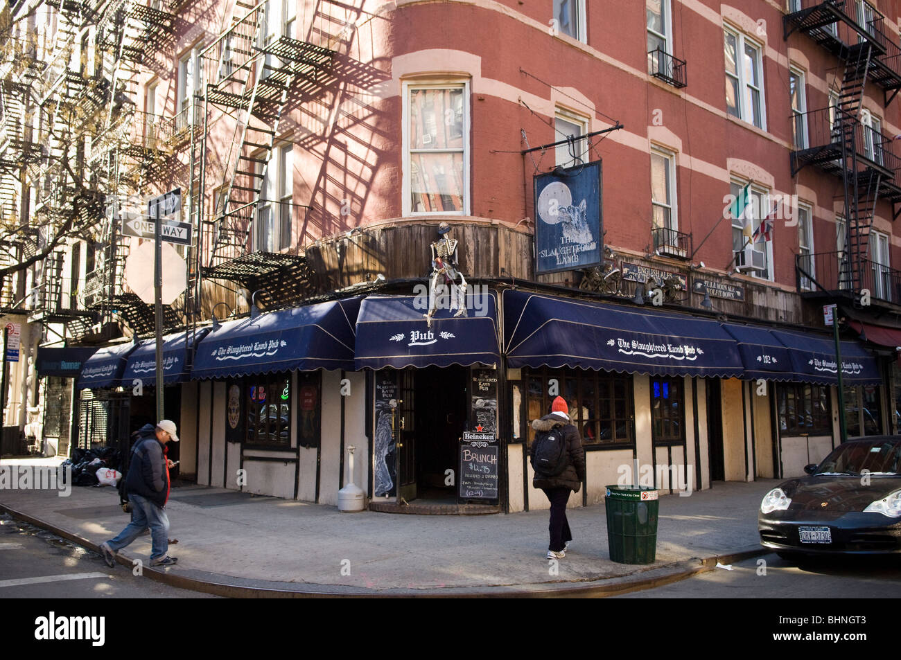 The Slaughtered Lamb Pub in Greenwich Village in New York Stock Photo ...