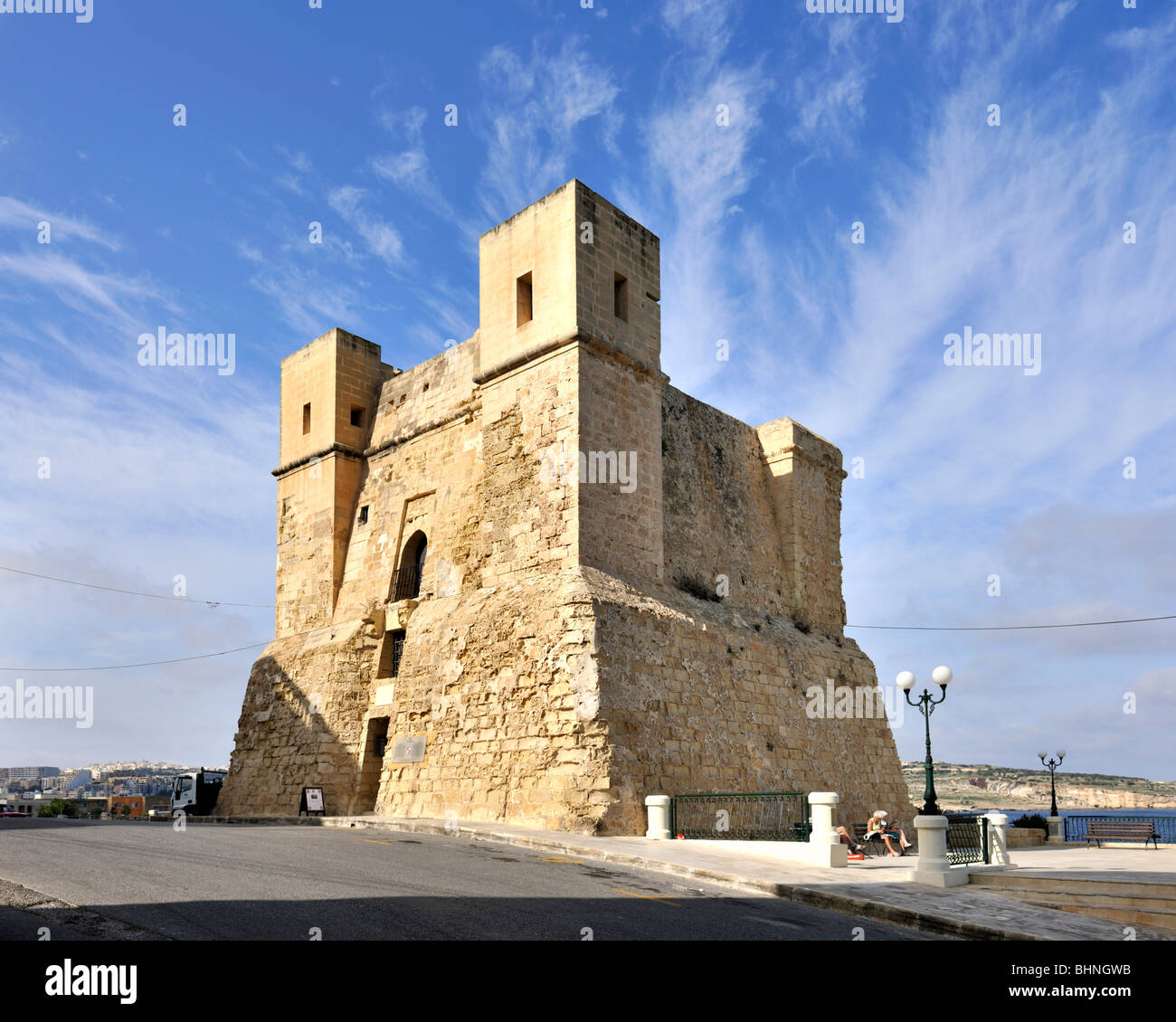 1609 Wignacourt tower, St Pauls Bay Malta Stock Photo - Alamy