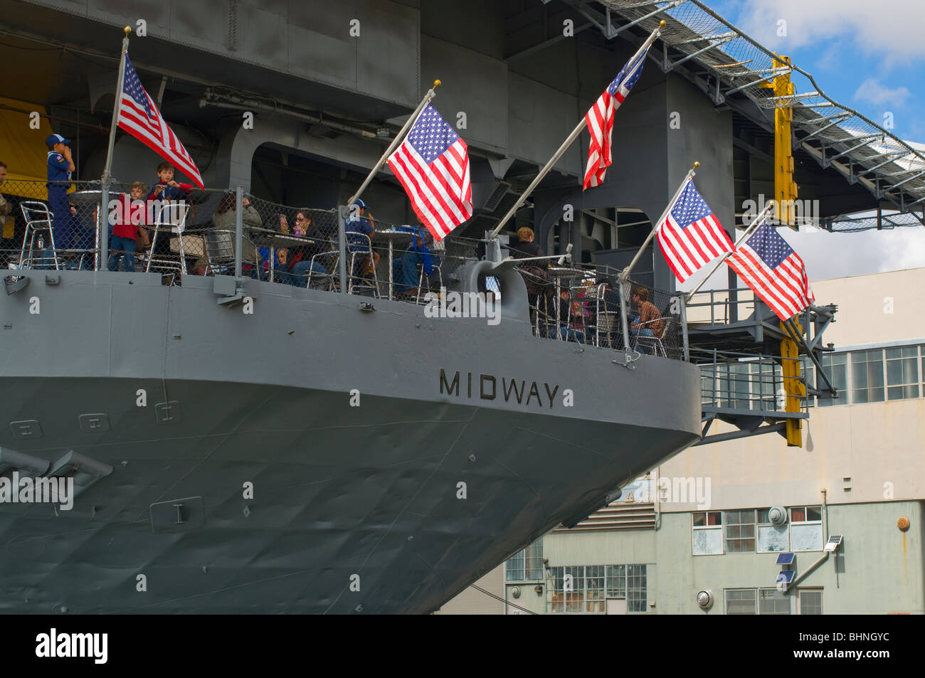 Fantail restaurant on the USS Midway Stock Photo - Alamy