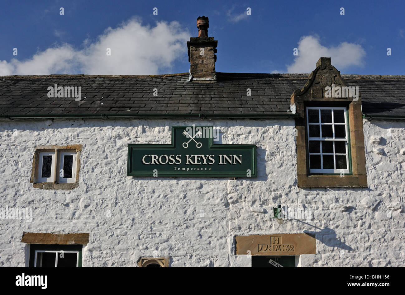 Cross Keys Inn, temperance hotel, (detail). Cautley. Cumbria, England ...