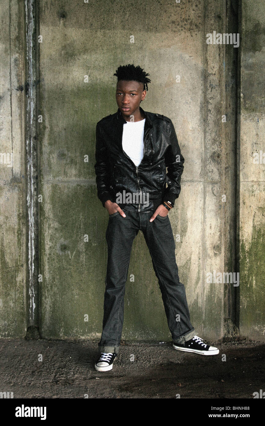 Young Male model on photoshoot near Clydeside, Glasgow Stock Photo - Alamy