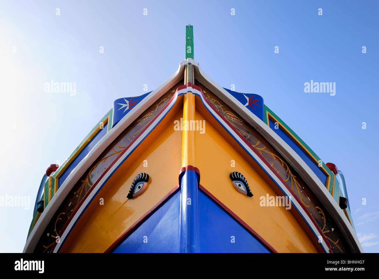 Luzzu, traditional Maltese fishing boat Stock Photo - Alamy
