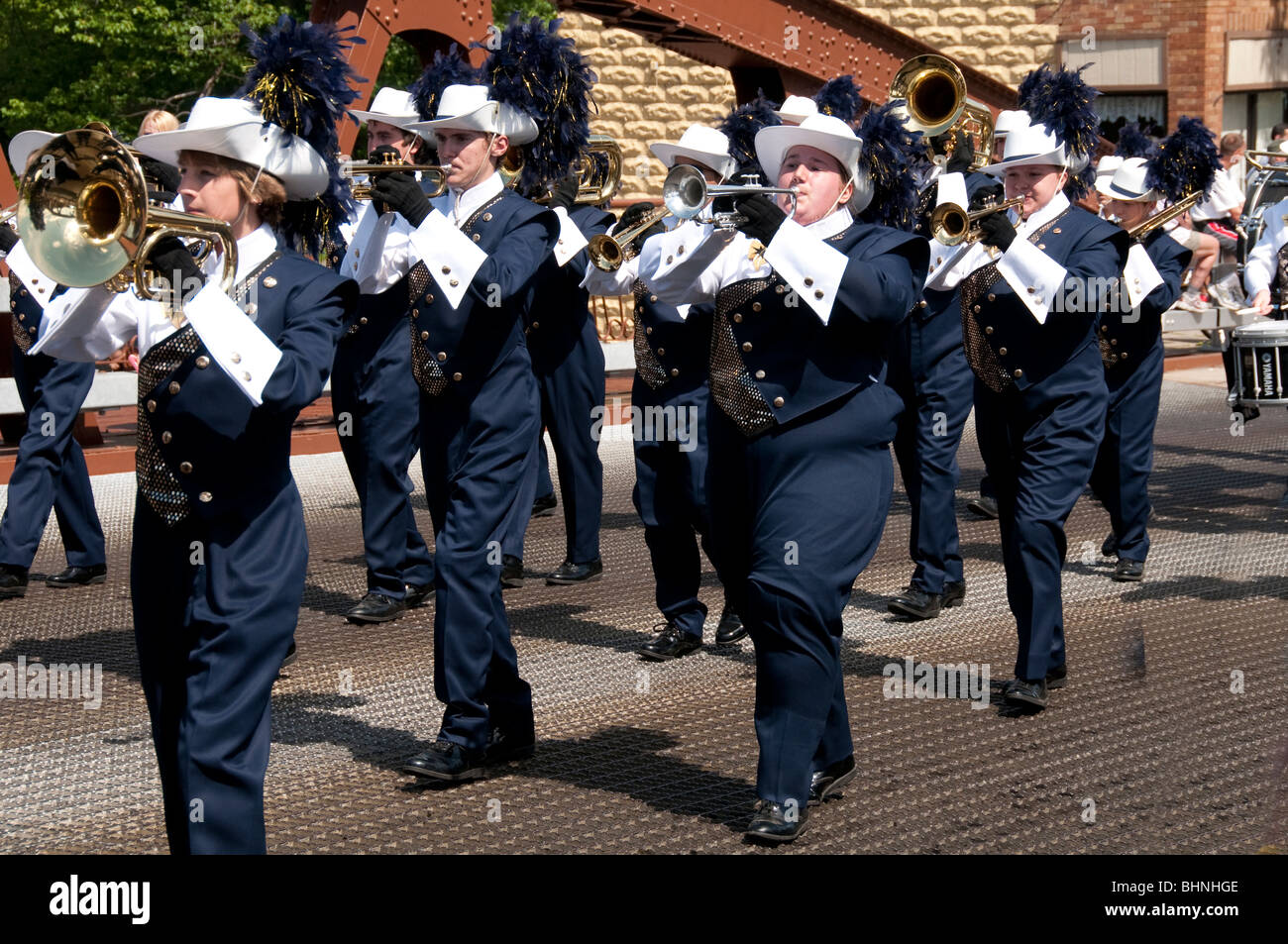 Small town USA Independence Day parade Stock Photo - Alamy