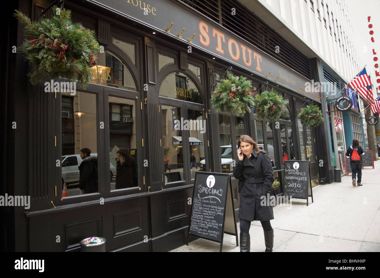 The Stout Pub in midtown in New York is seen on Monday, February 22 ...