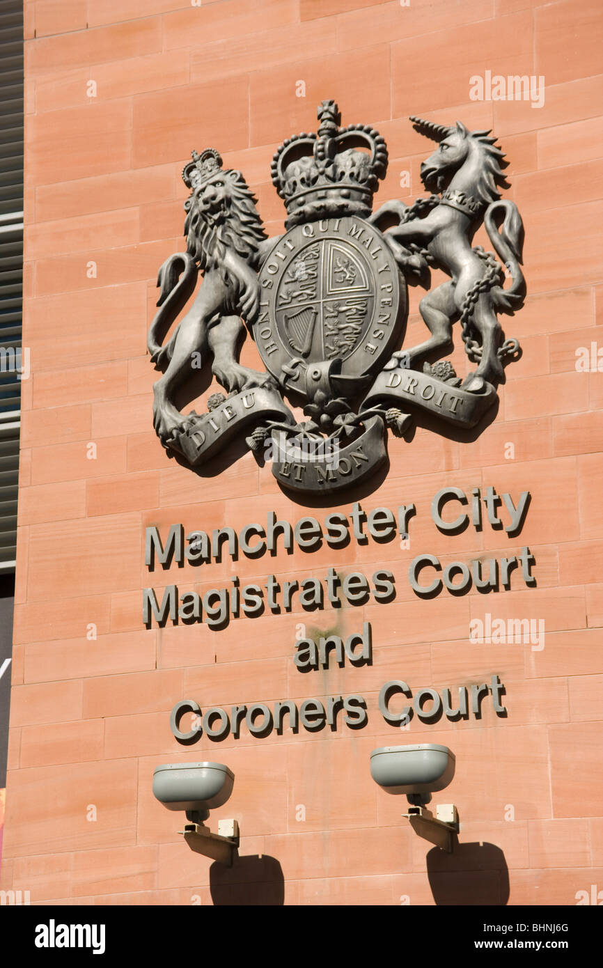 Magistrates and Coroners Court by Deansgate in Manchester Stock Photo ...
