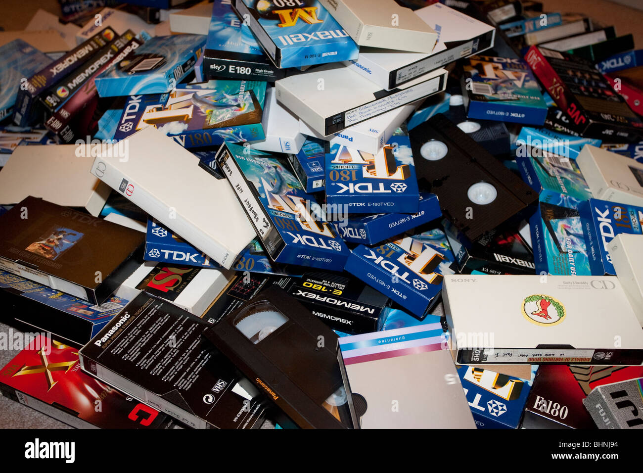 VHS Tapes old technology Stock Photo - Alamy