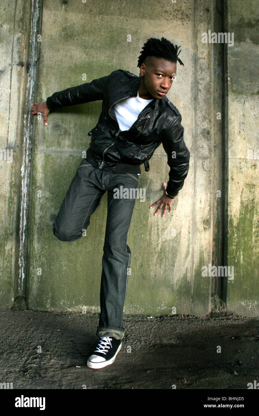 Young Male model on photoshoot near Clydeside, Glasgow Stock Photo - Alamy