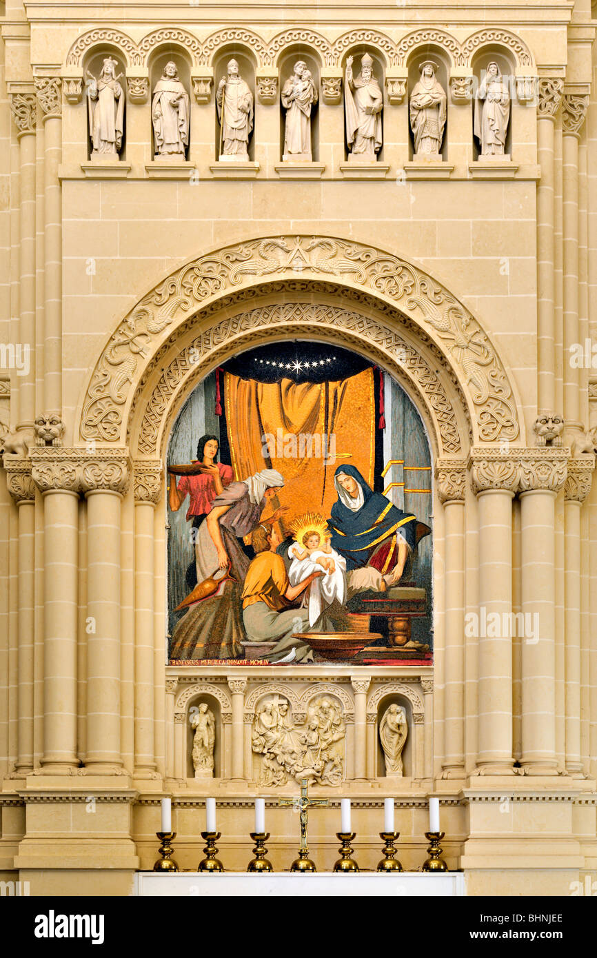 Ta Pinu Church interior detail, Gozo Stock Photo - Alamy