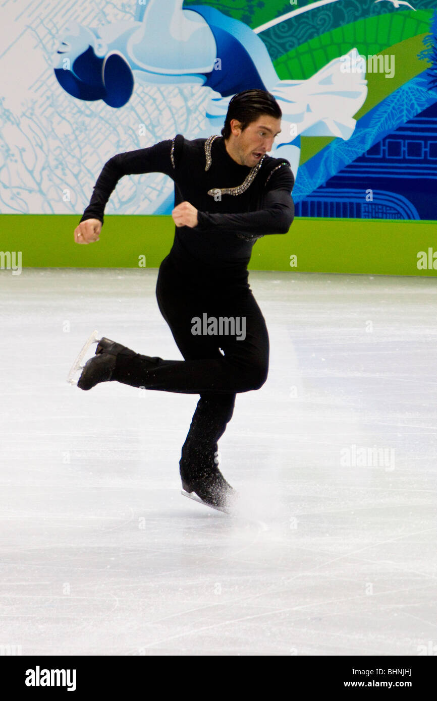 Evan Lysacek (USA) gold medal winner, competing in the Figure Skating ...