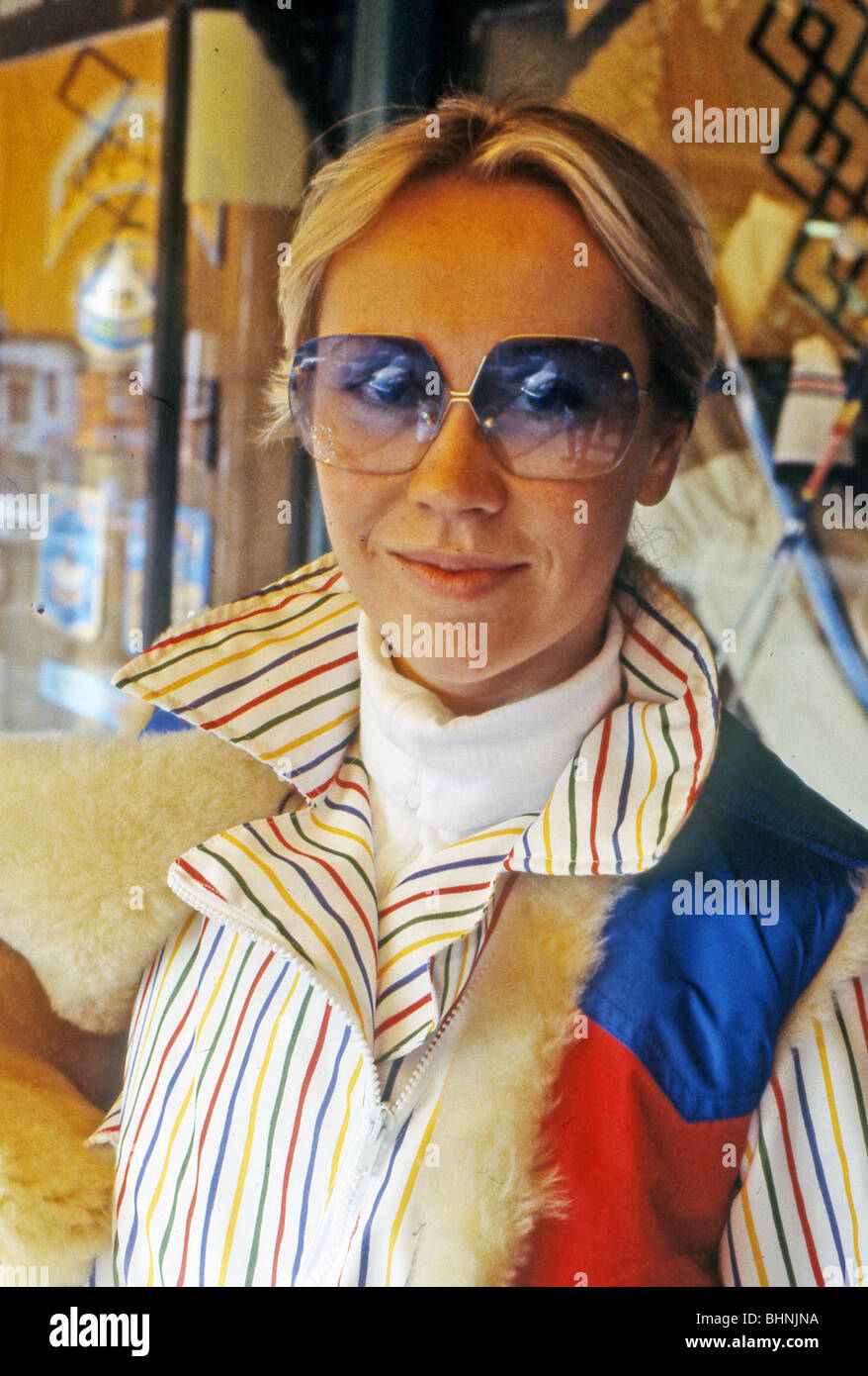 ABBA - Agnetha Fraltskog in 1979 while filming the Snow Time Special in ...