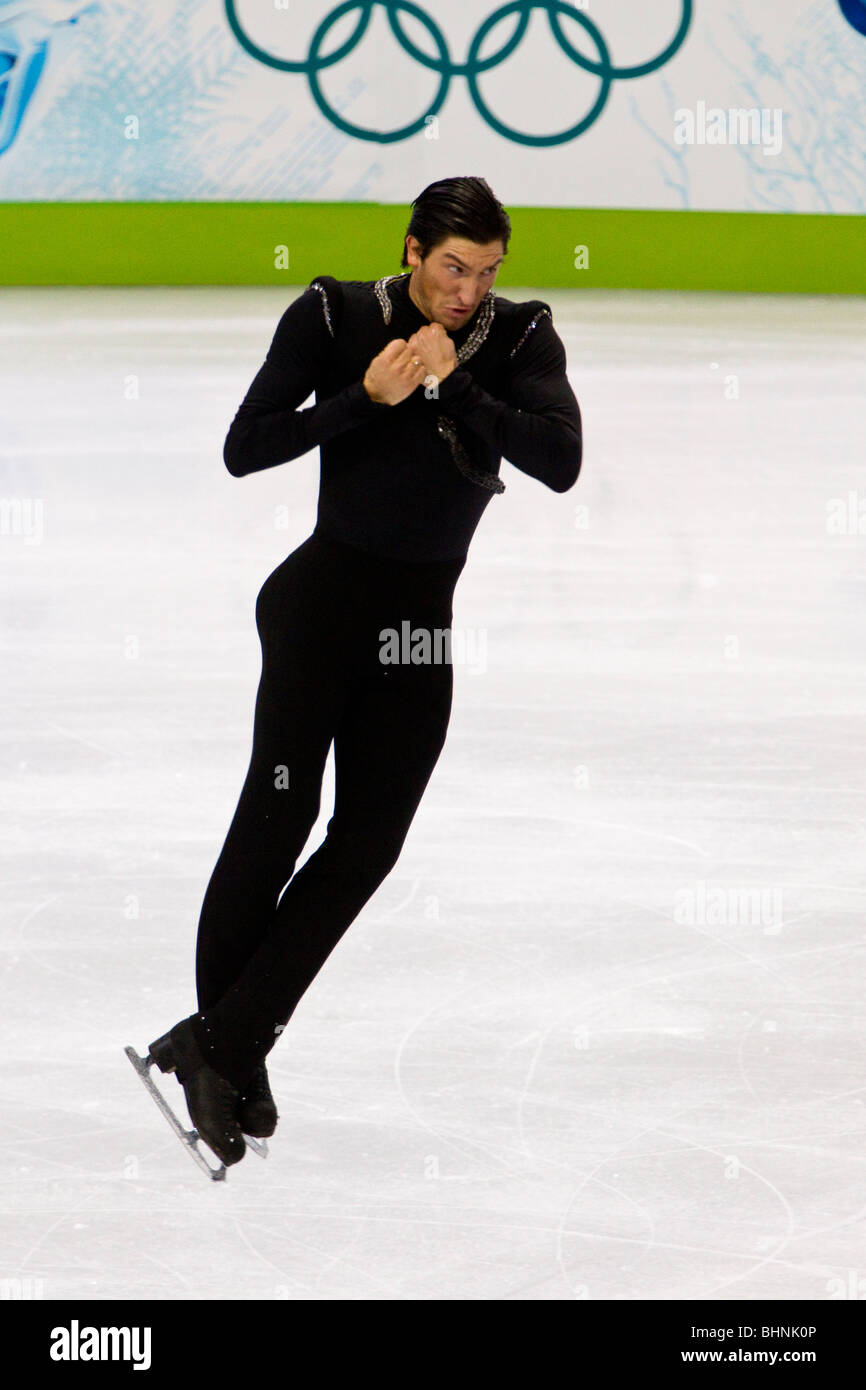 Evan Lysacek (USA) gold medal winner, competing in the Figure Skating ...