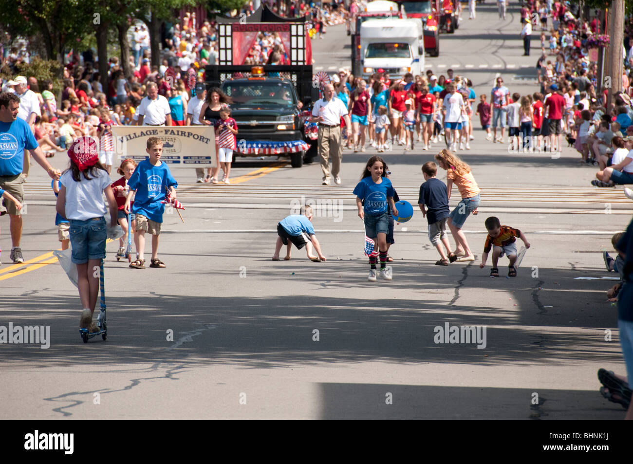 Small town USA Independence Day parade Stock Photo - Alamy