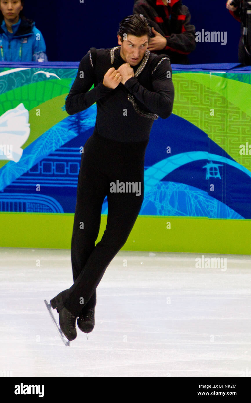 Evan Lysacek (USA) gold medal winner, competing in the Figure Skating ...