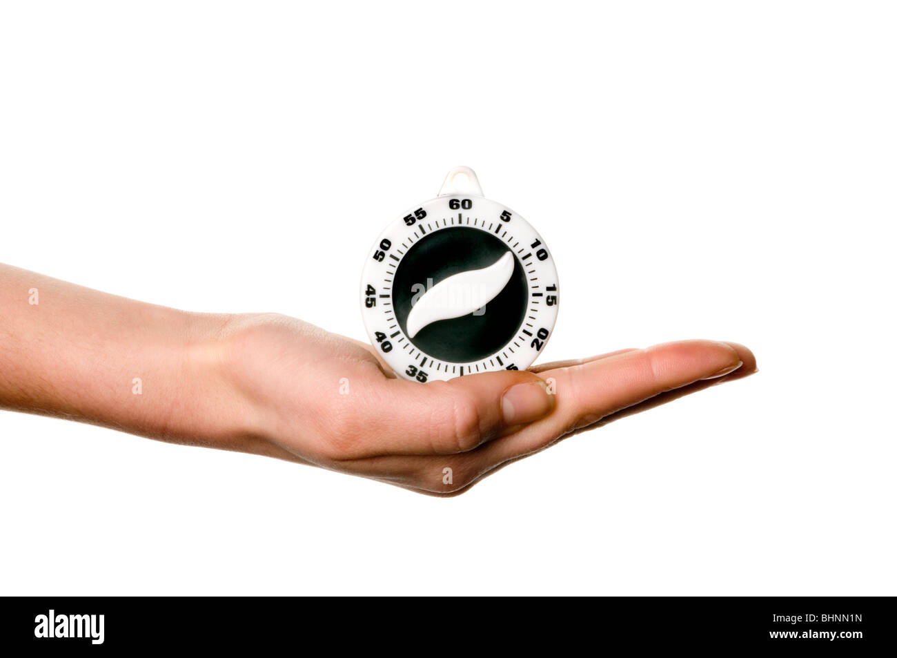 single hand holding timer Stock Photo - Alamy
