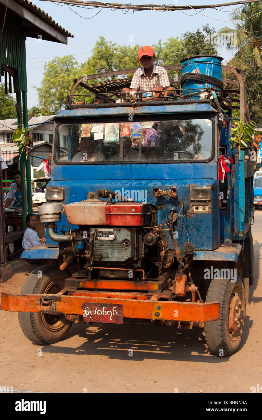 Vehicle on the street in Myanmar Stock Photo - Alamy