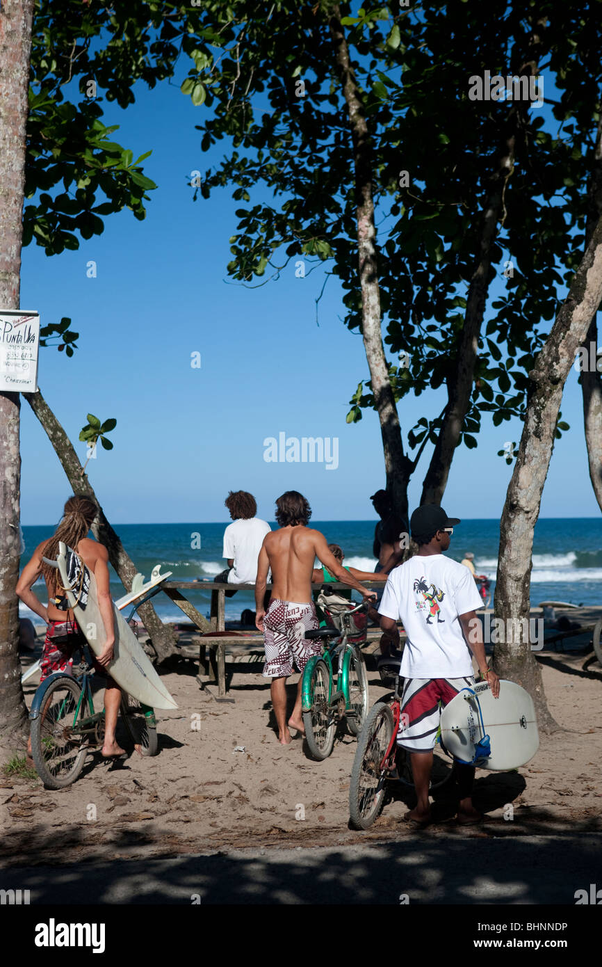 Playa Cocles in Puerto Viejo, Costa Rica, Central America Stock Photo ...