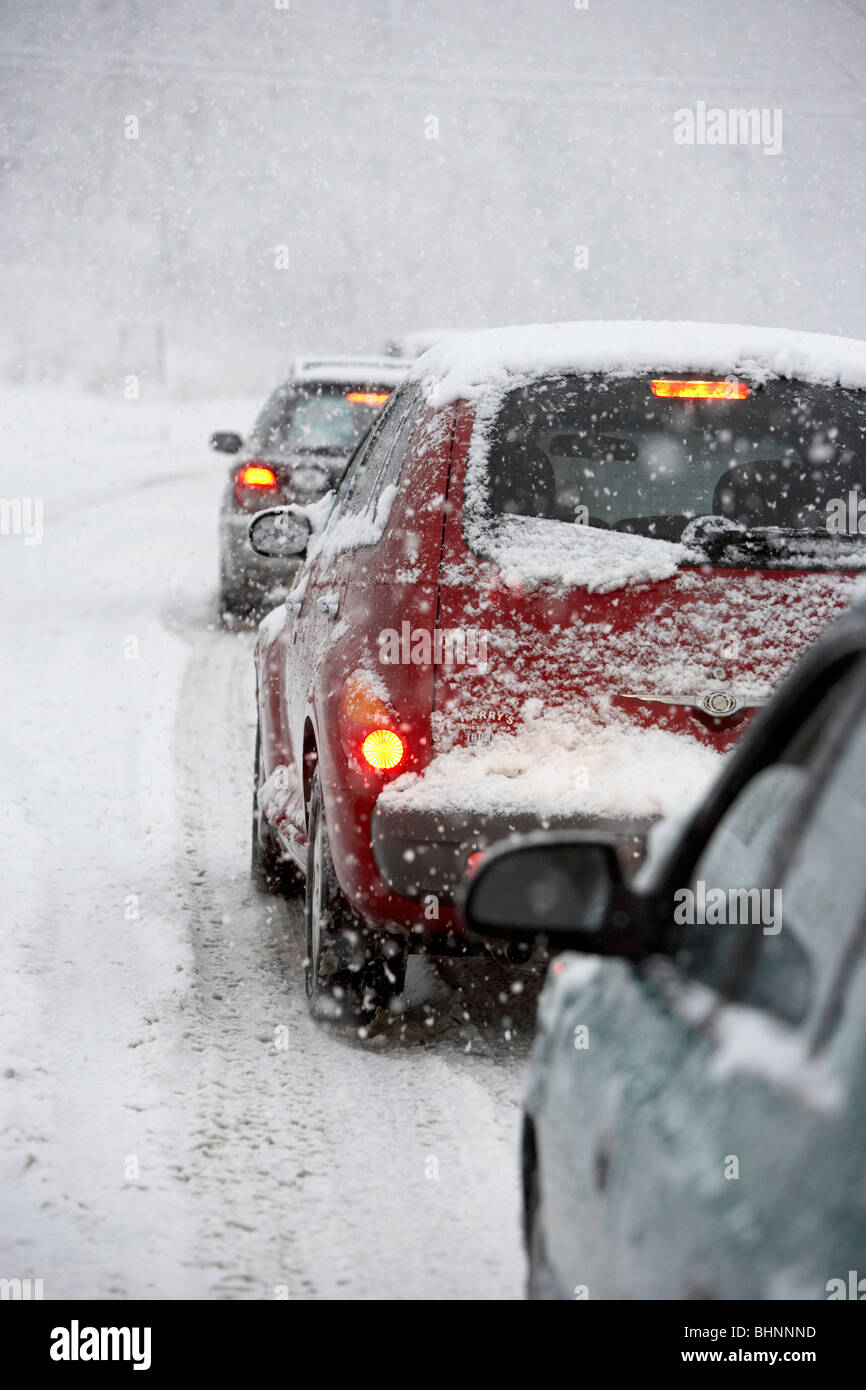 Stuck highway blizzard hi-res stock photography and images - Alamy