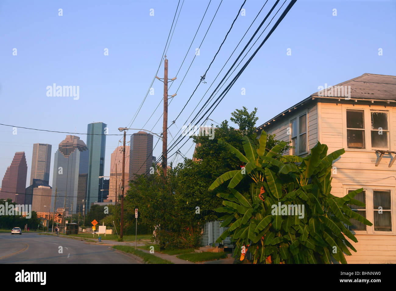 Houston City view from out town in Texas urban landscape Stock Photo ...