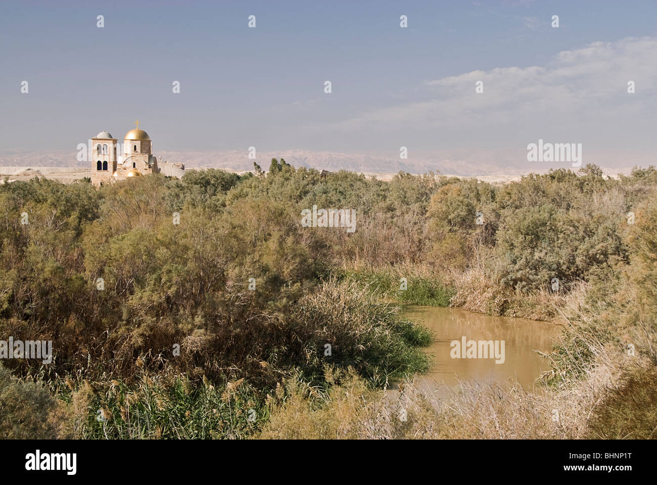 Catholic church at the official place by the Jordan river where Jesus ...