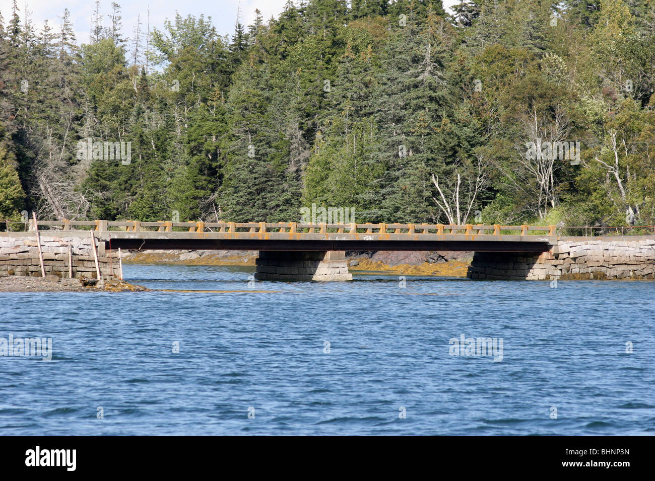 Road Bridge at Pulpit Harbor Stock Photo - Alamy