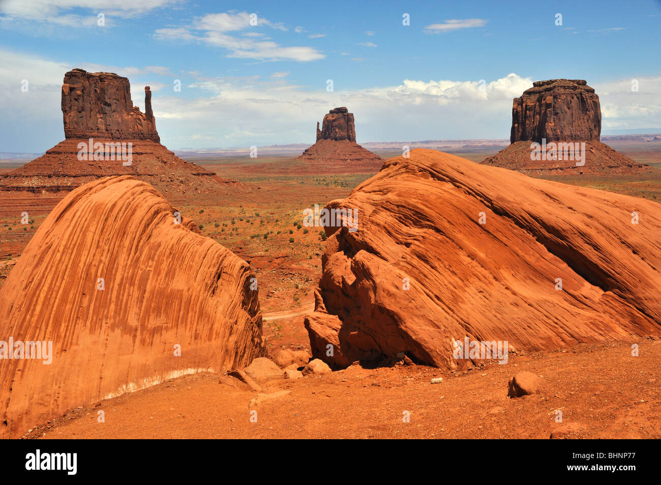 Monument Valley Sandstone Mittens Stock Photo - Alamy