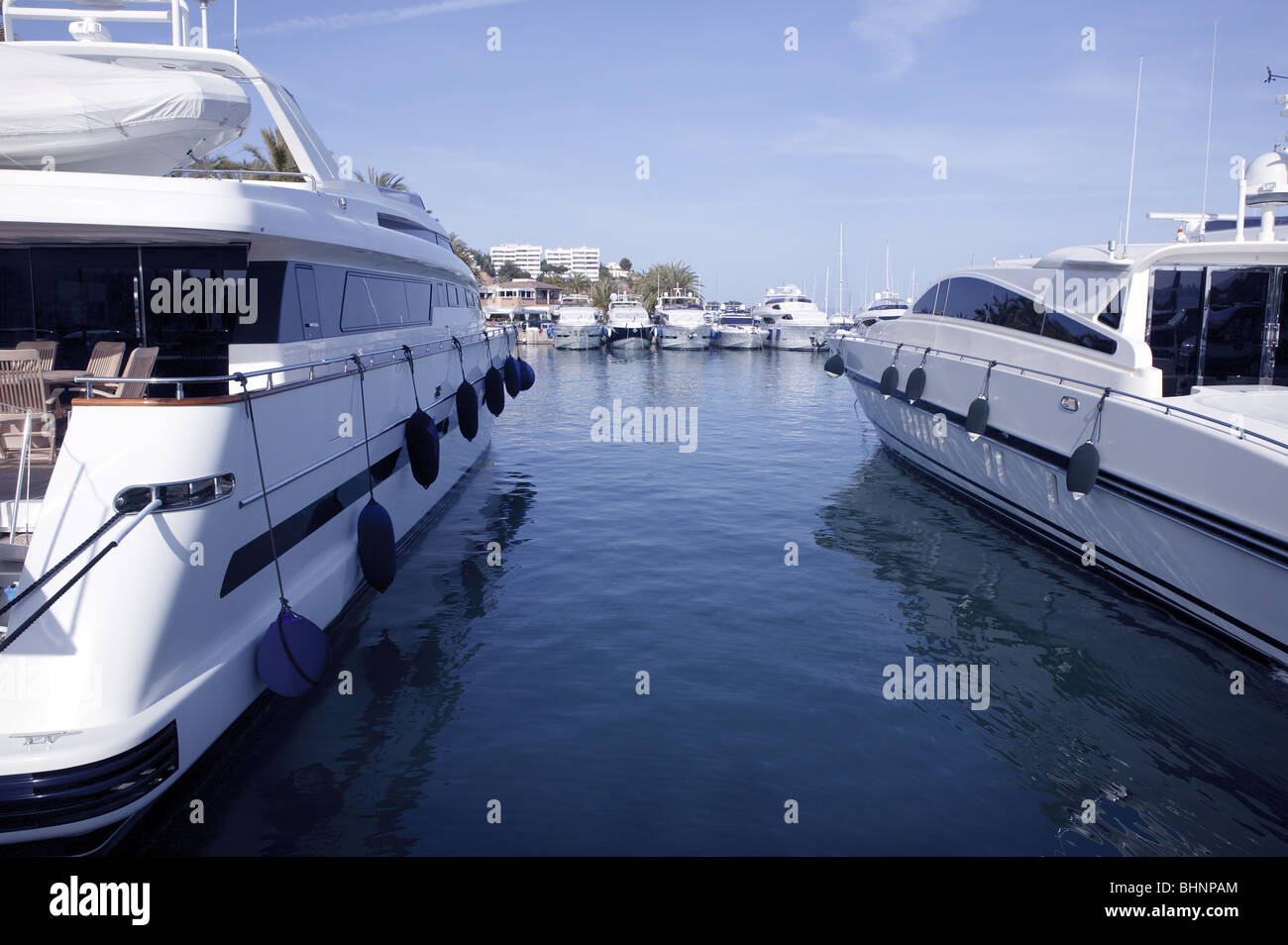 Mallorca Puerto Portals port marina yachts in Spain Stock Photo - Alamy