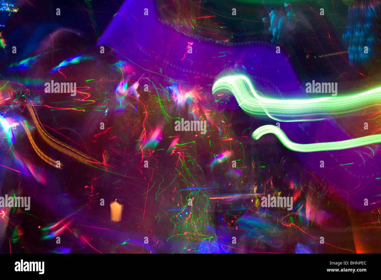 Colourful Light Trails Stock Photo - Alamy