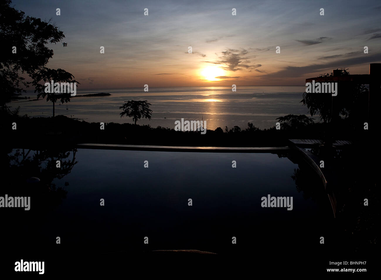 Hotel Infinity Pool View near Chaweng Beach Koh Samui Thailand Stock ...