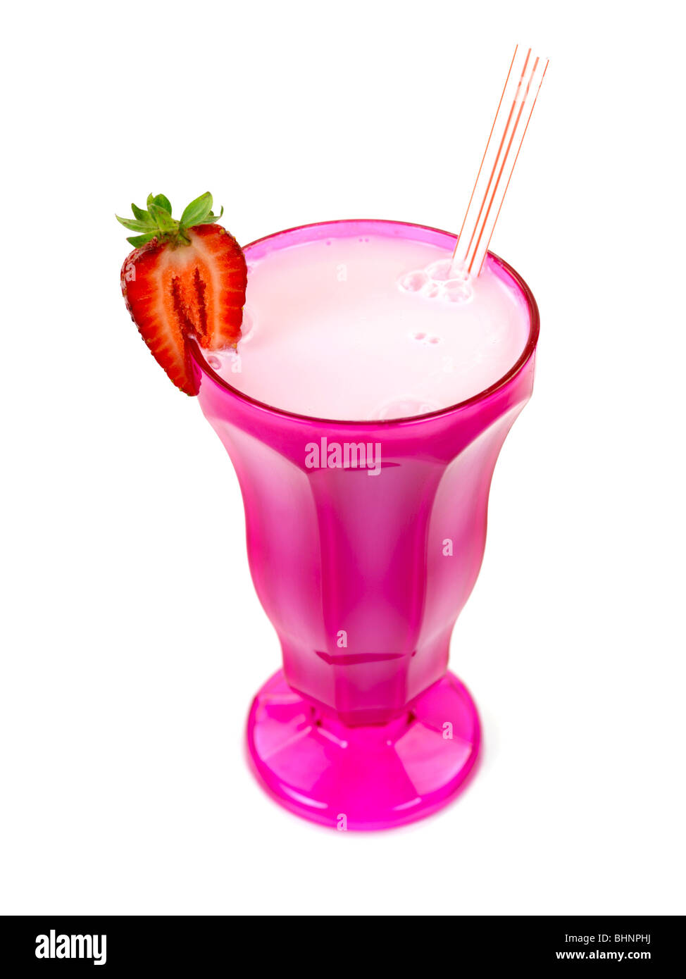 A strawberry milkshake isolated against a white background Stock Photo ...