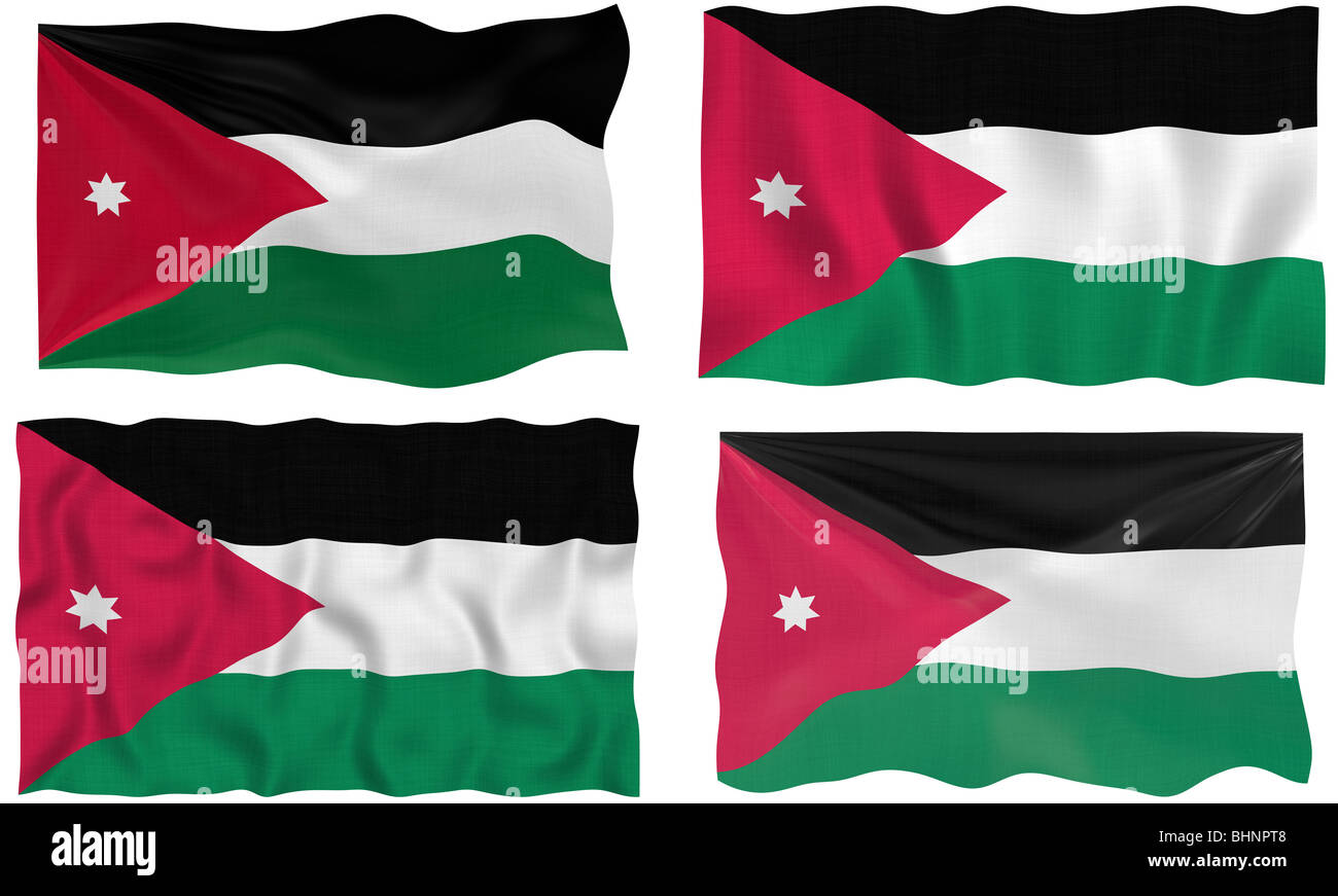 Great Image of the Flag of Jordan Stock Photo - Alamy