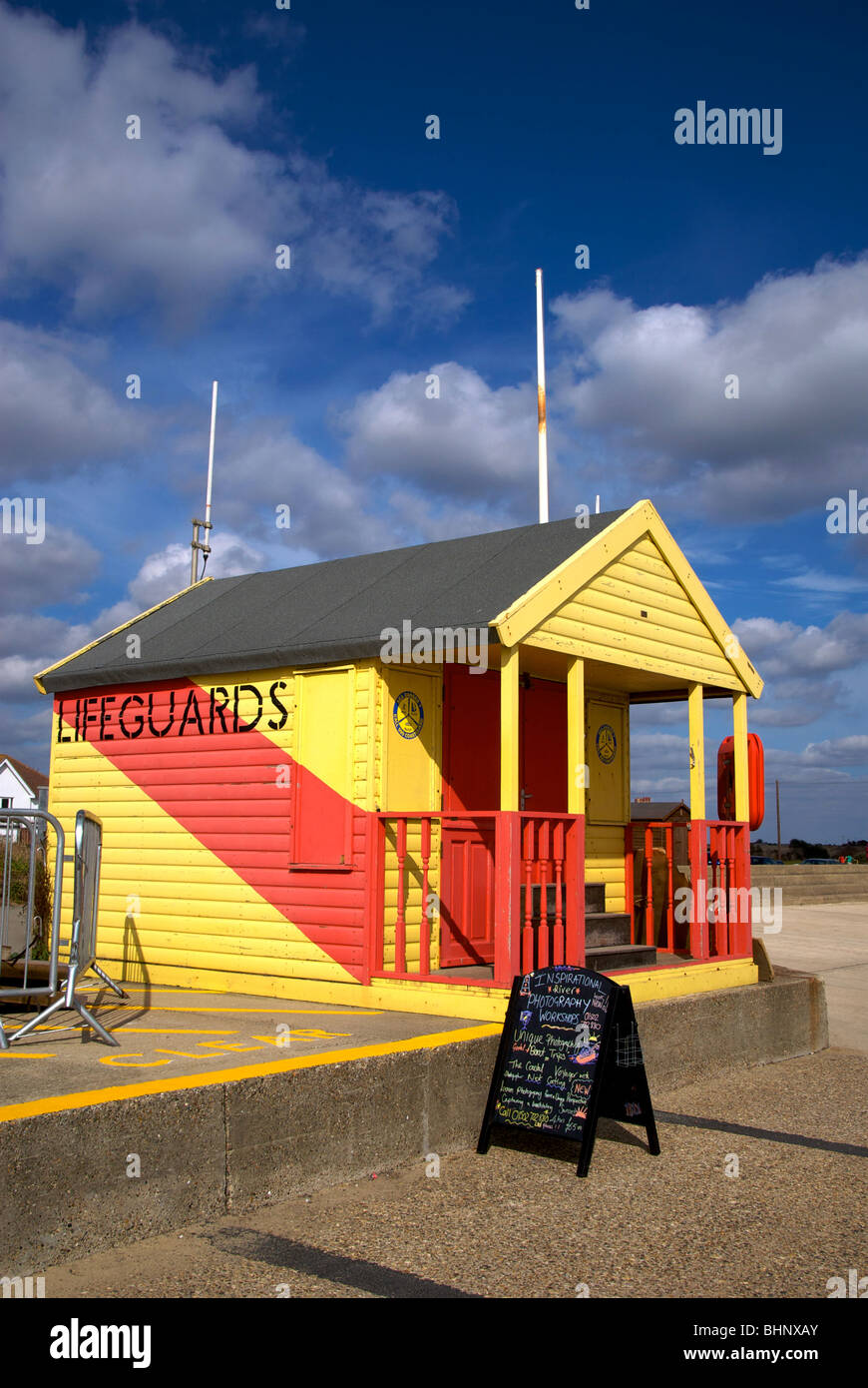 Southwold Suffolk UK Lifeguards Hut Seafront Stock Photo - Alamy