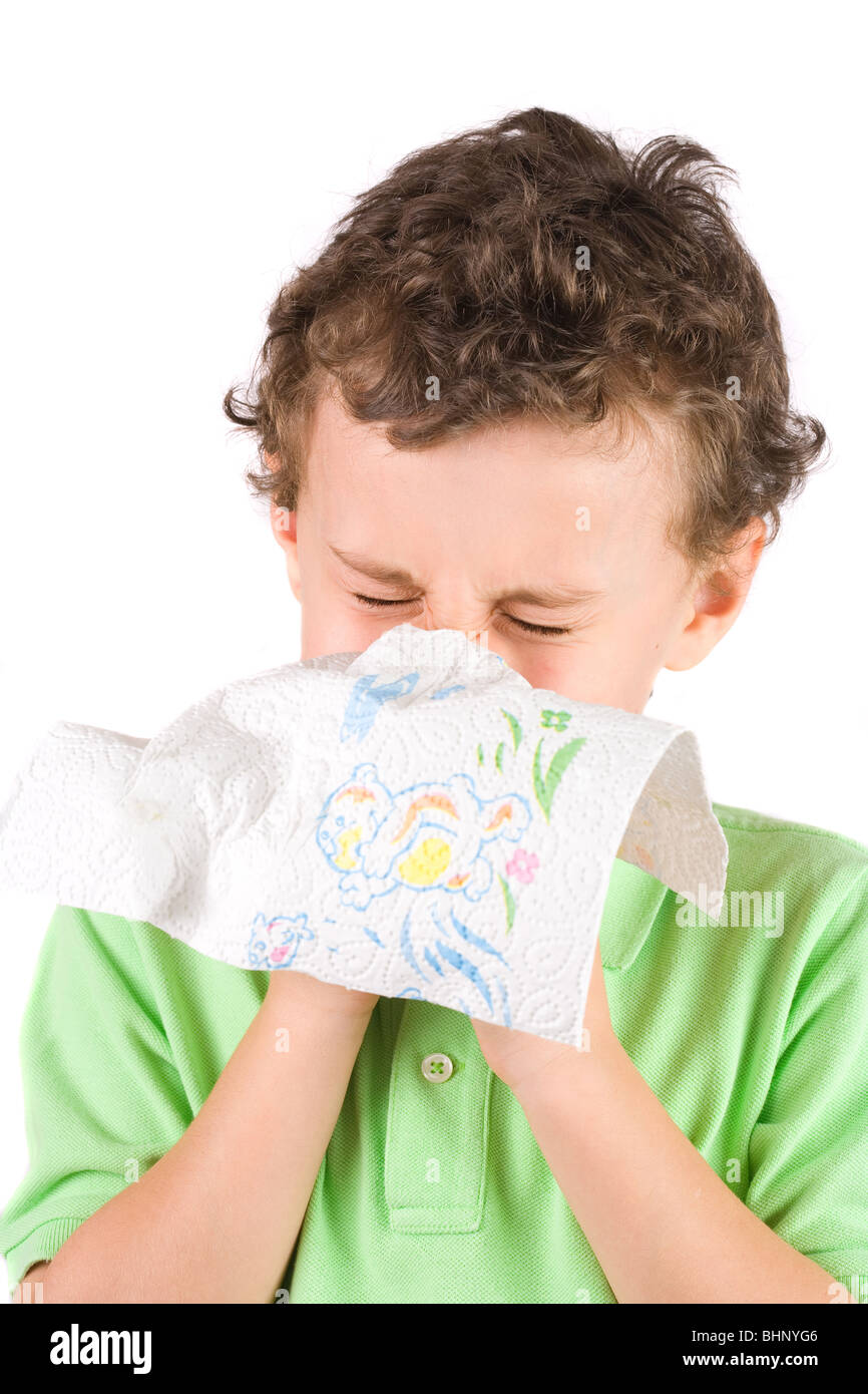 Close-up portrait of a child wiping his nose Stock Photo - Alamy