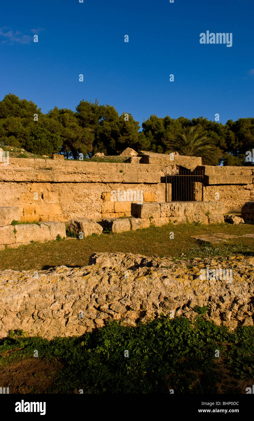 Carthage Tunisia Roman Amphitheater old ruins in Northern Africa Stock ...