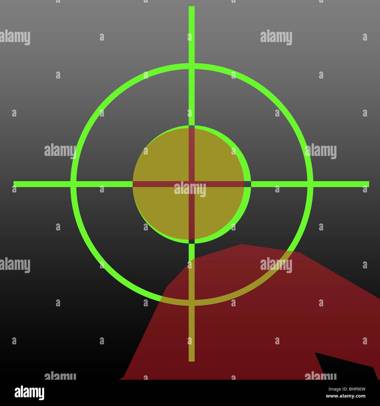 Sniper rifle night sight aiming at human head Stock Photo - Alamy