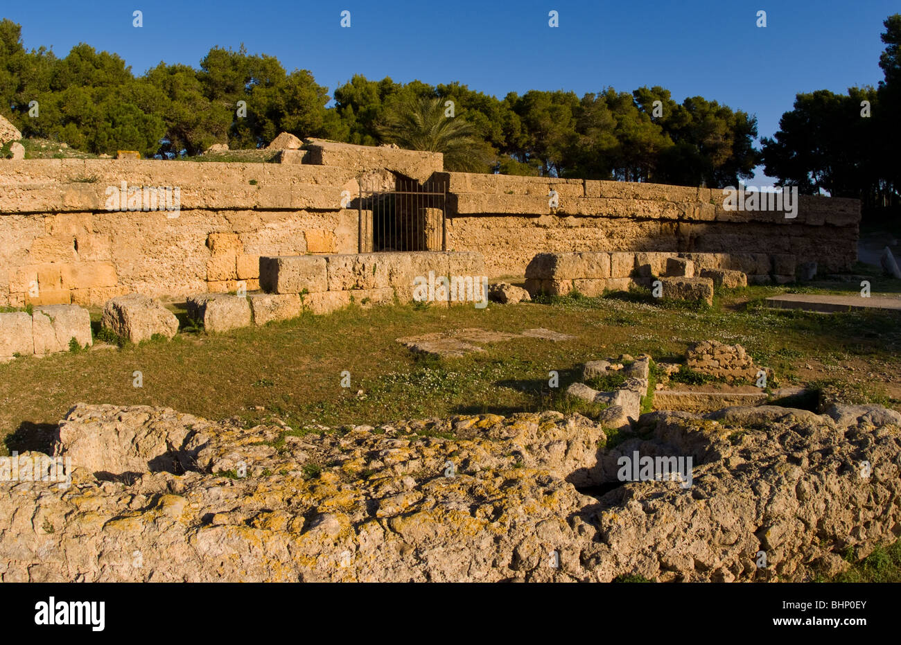 Carthage Tunisia Roman Amphitheater old ruins in Northern Africa Stock ...