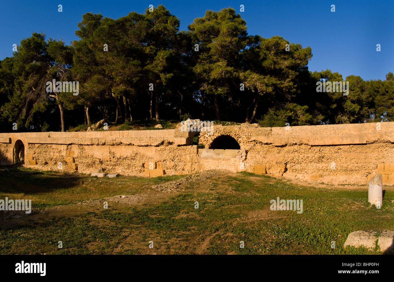 Carthage Tunisia Roman Amphitheater old ruins in Northern Africa Stock ...
