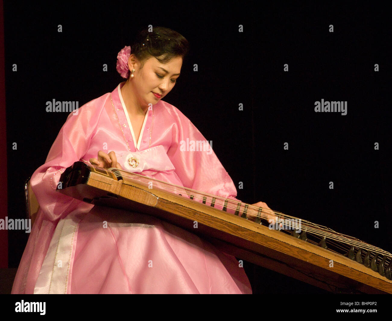 North Korean musician at a concert in Pyongyang Stock Photo - Alamy