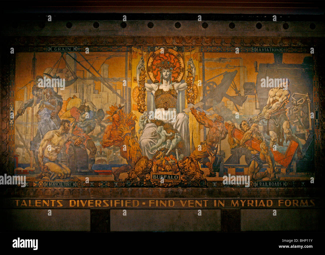 Buffalo New York City Hall mural Stock Photo - Alamy