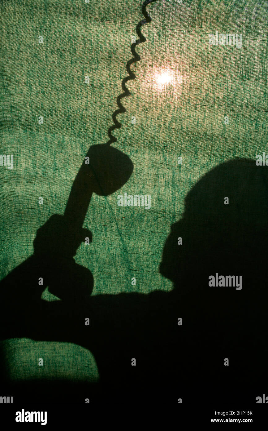 shadow of child with the phone Stock Photo - Alamy
