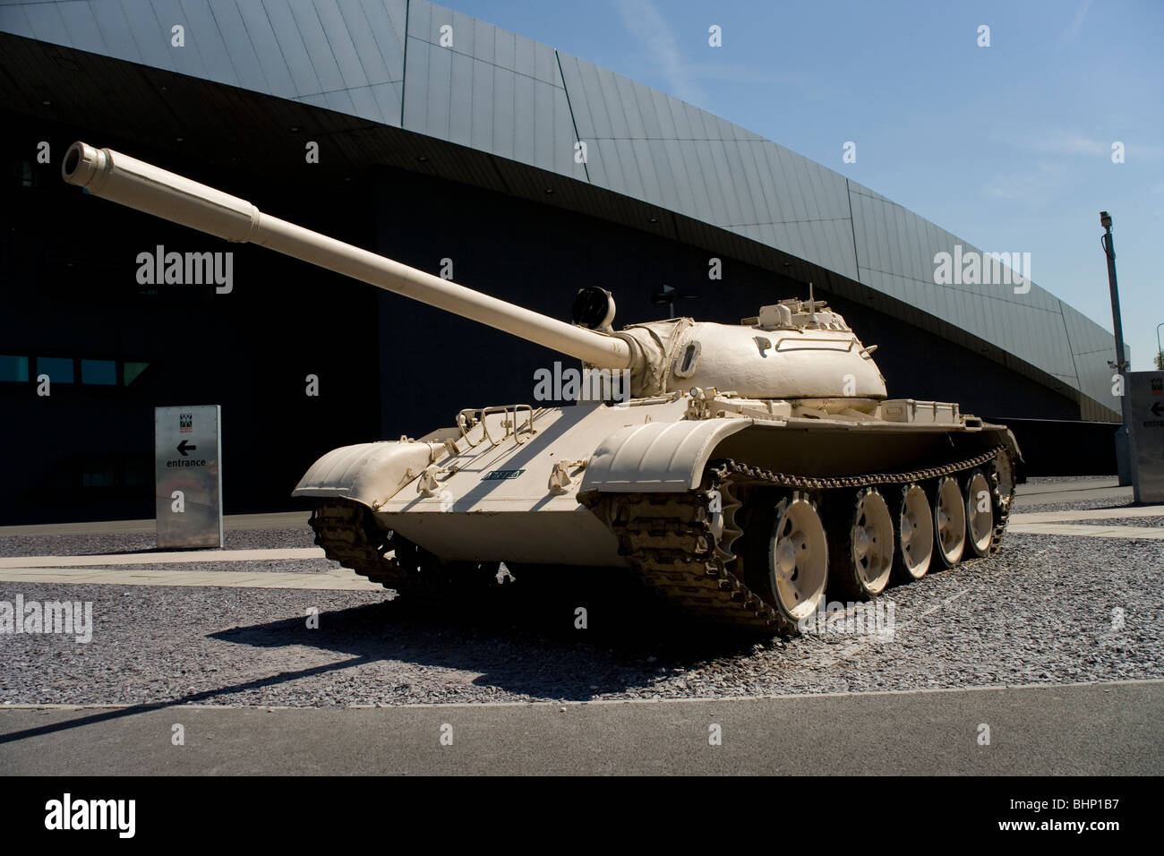Soviet T55 tank in front of the Imperial War Museum North in Trafford ...