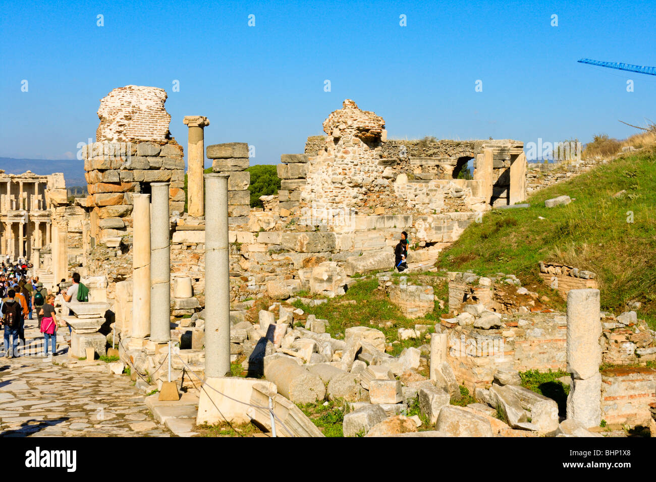 Ruins of ancient temples and houses, Ephesus Stock Photo - Alamy