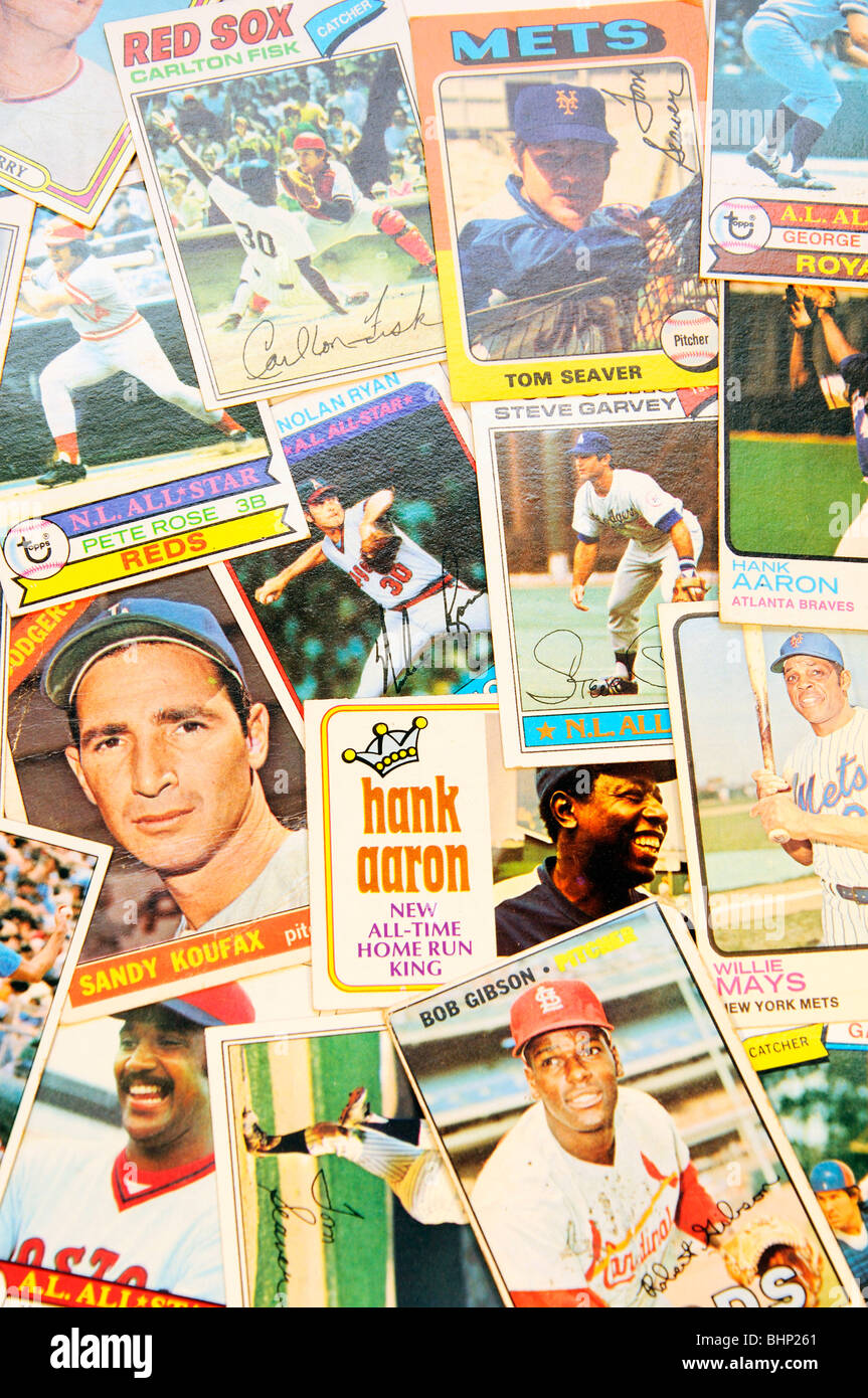 Baseball cards collection Stock Photo - Alamy