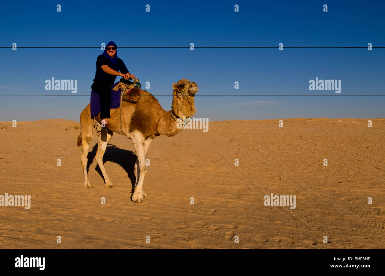 Tourists on camel ride in Douz in Sahara Desert in Tunisia Africa Stock ...