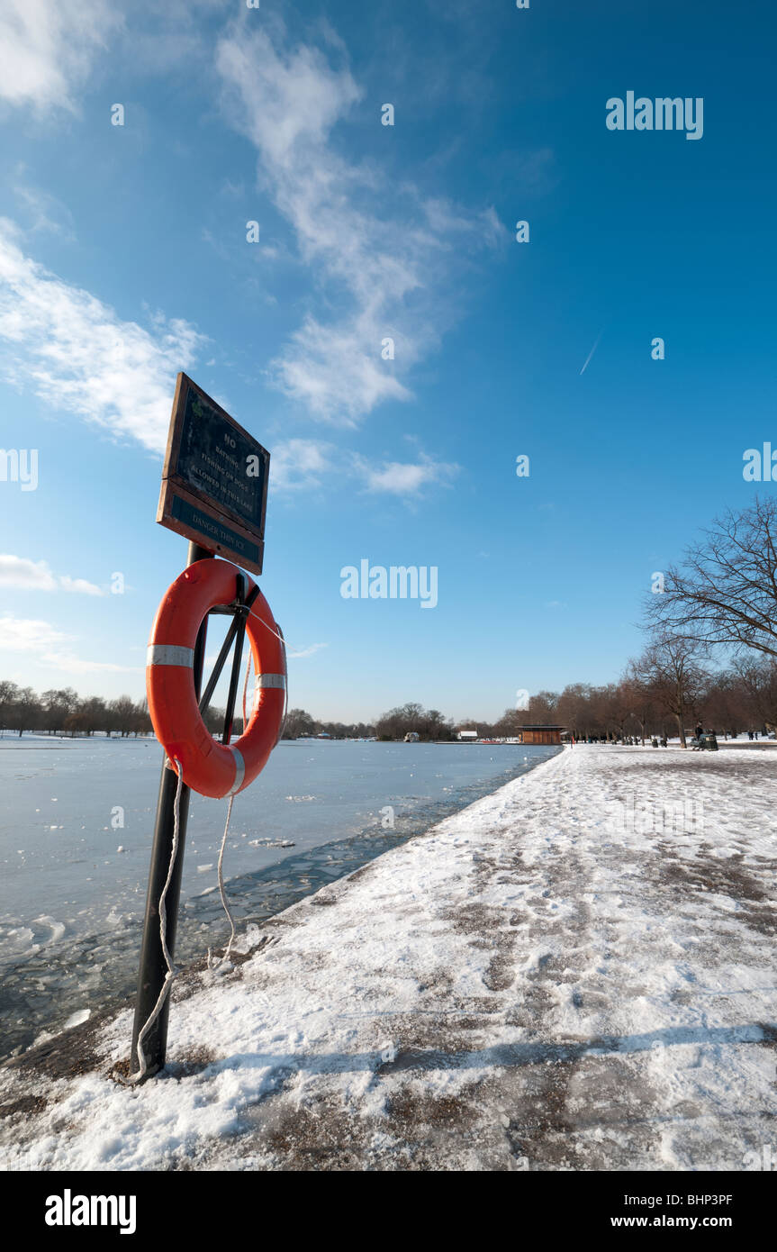Danger Thin Ice Wide Stock Photo - Alamy