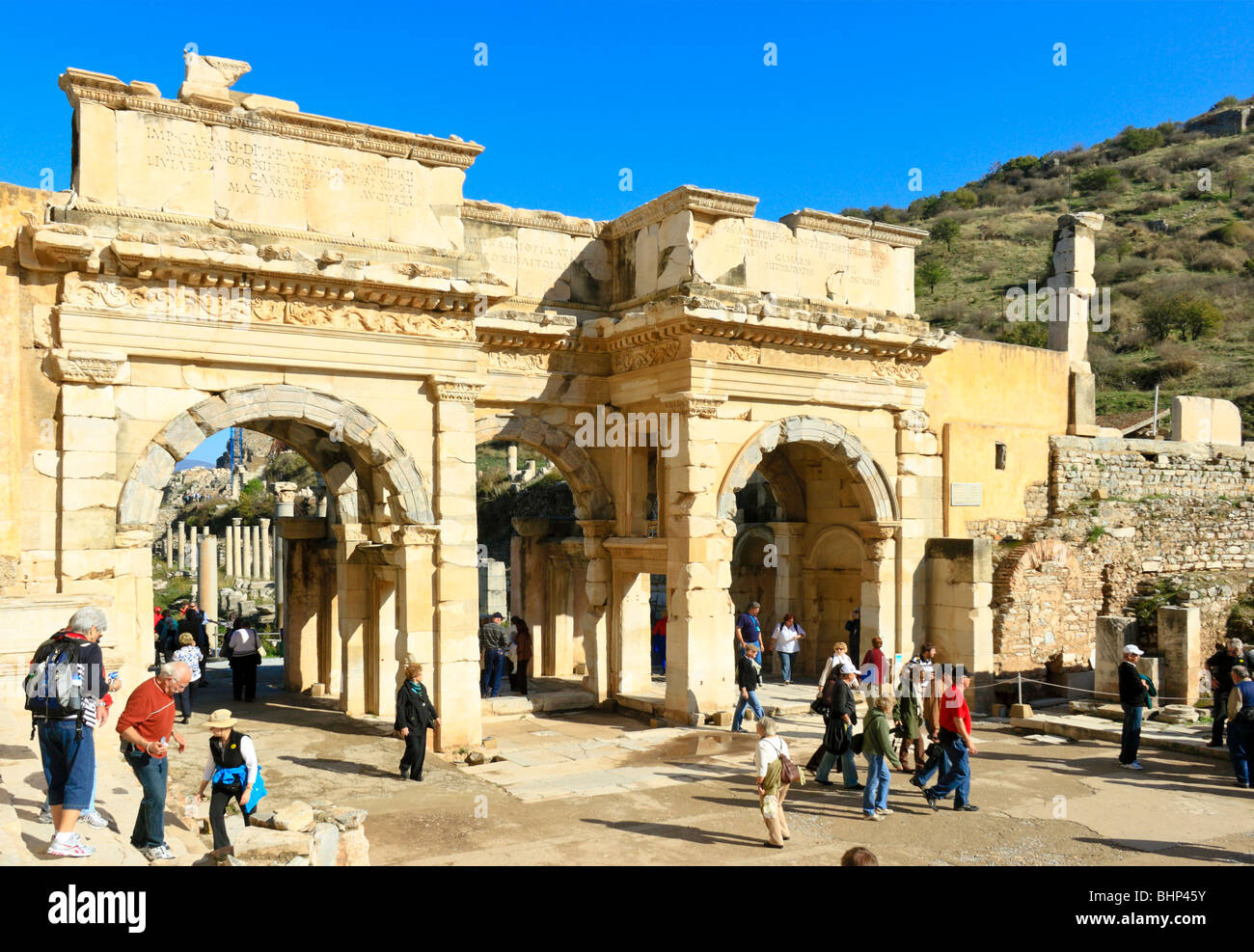 Mazeus and Mithriadates Gates, Ephesus Stock Photo - Alamy