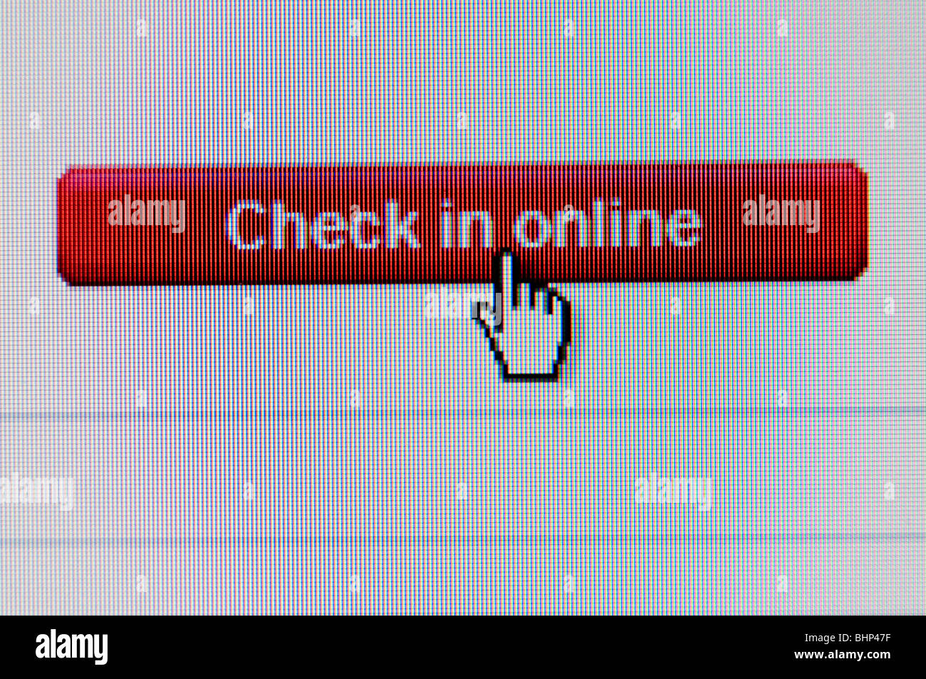 online airline check in computer screen Stock Photo - Alamy