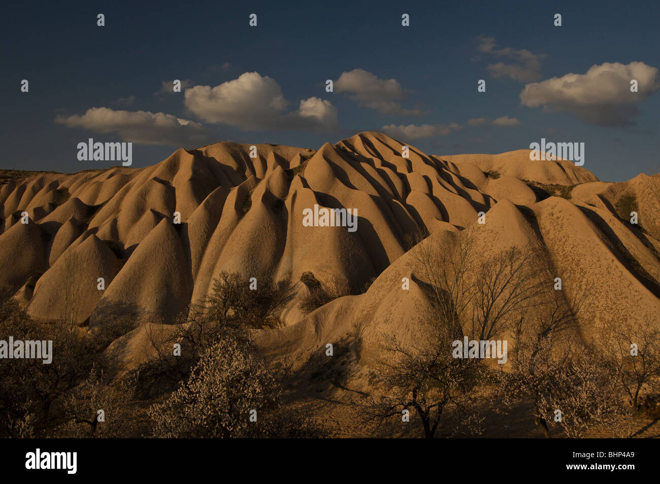 Cappadocia at spring,Volcanic tufa rock formations, Uchisar Stock Photo ...