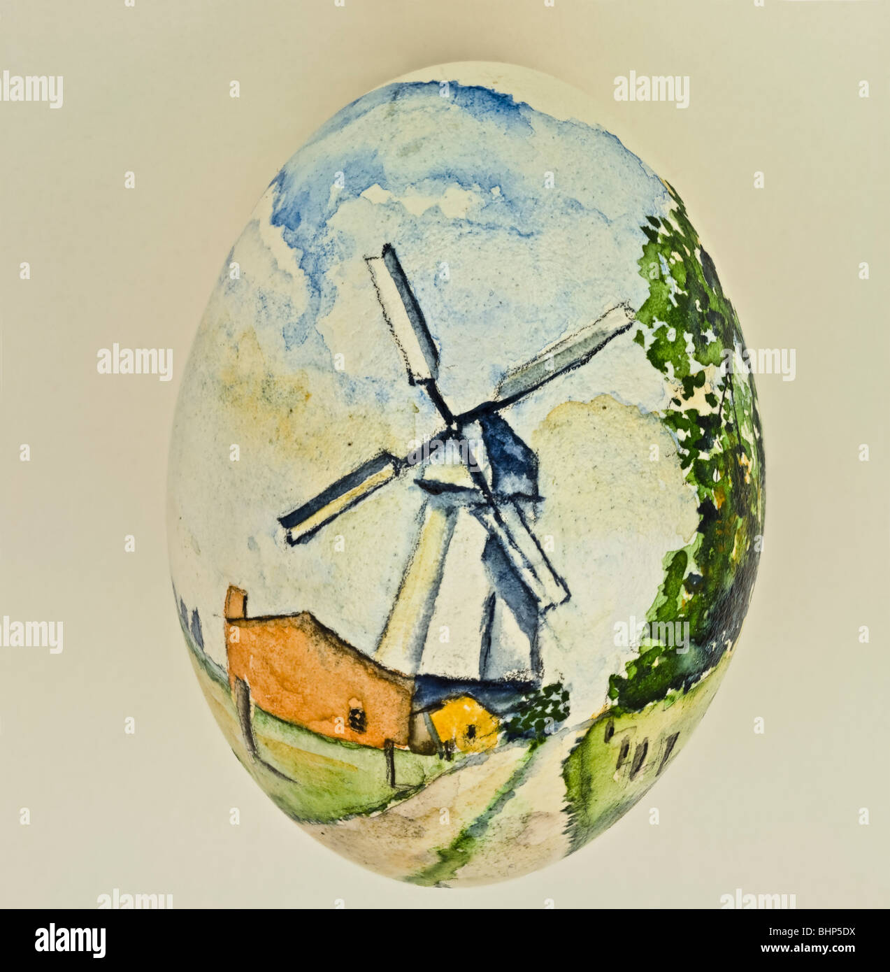 Easter egg with hand painted motives Stock Photo - Alamy