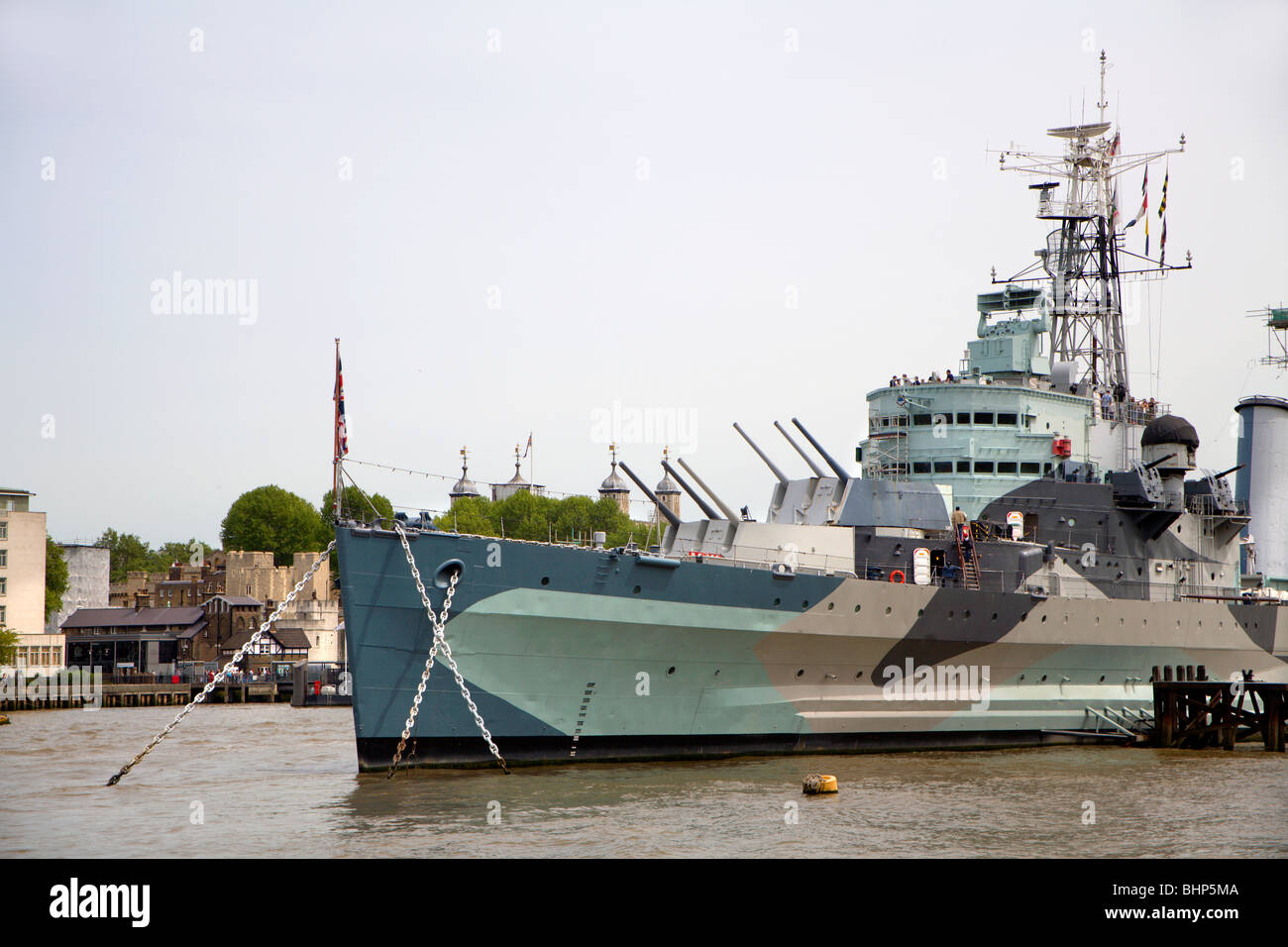 London - cruiser belfast Stock Photo - Alamy